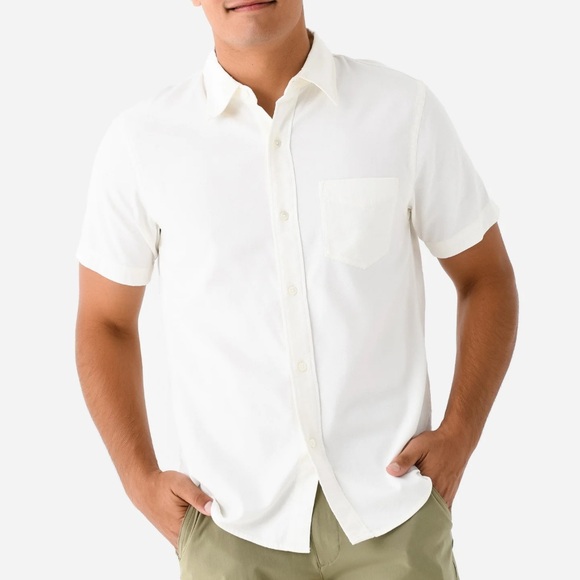 Buck Mason | Shirts | Buck Mason Mens Classic Ivory Short Sleeve Shirt ...